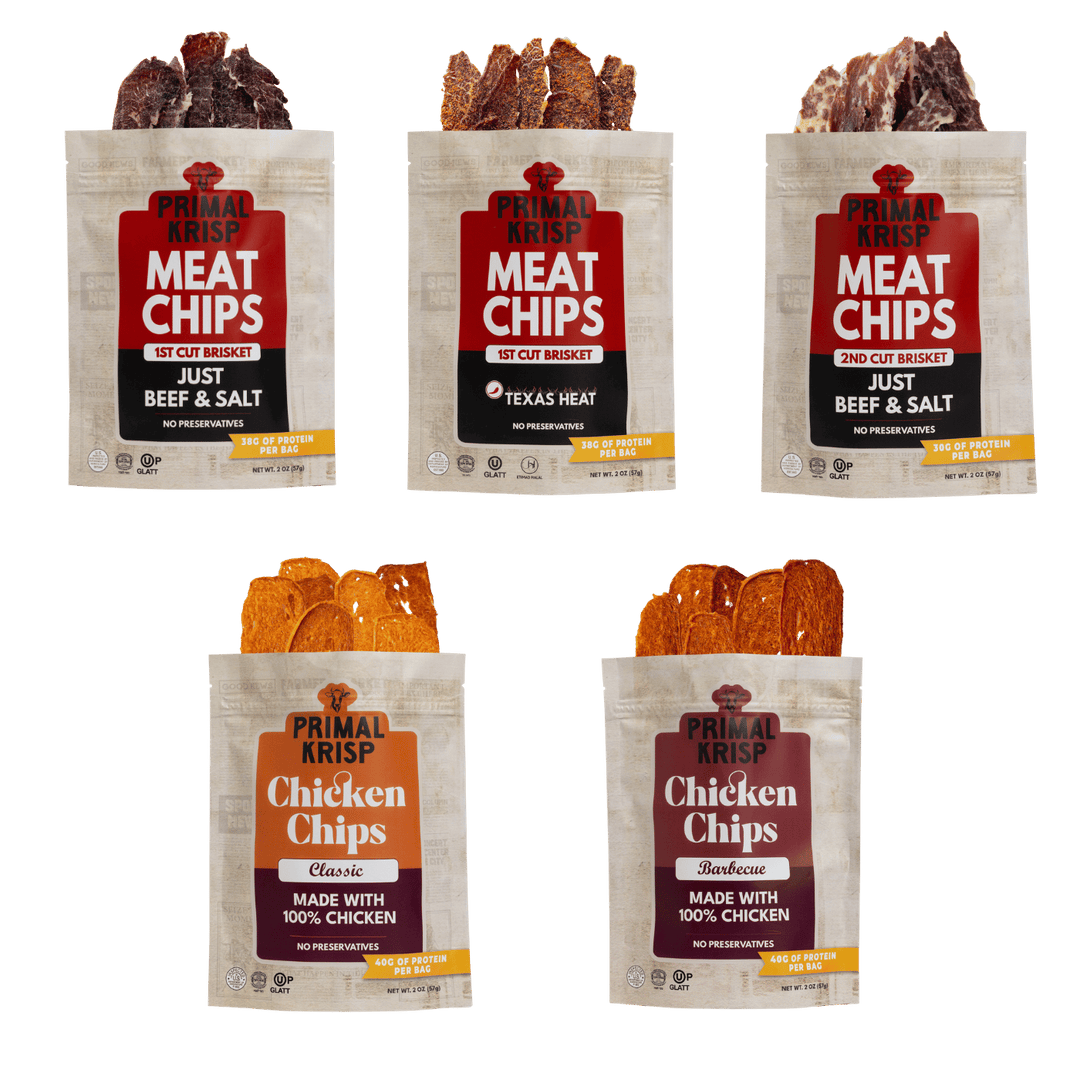 Primal Krisp | Kosher Meat Chips. High Protein. Snack Primal.