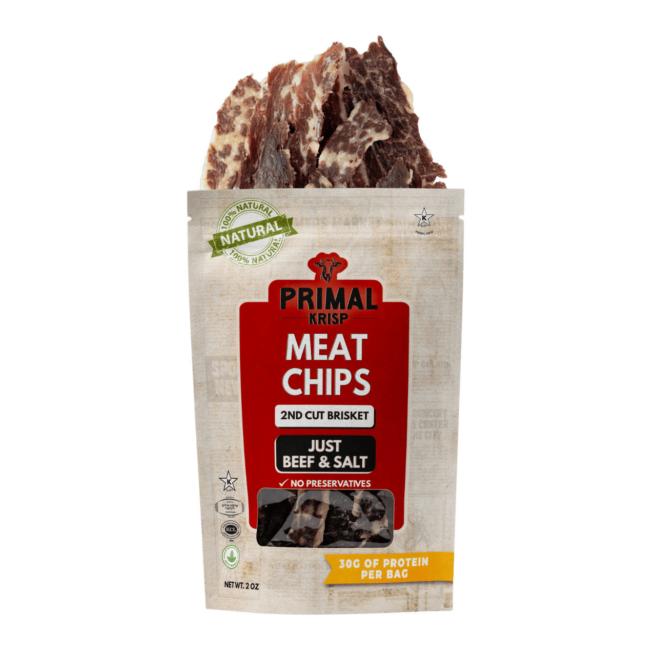 Primal Krisp | Kosher Meat Chips. High Protein. Snack Primal.