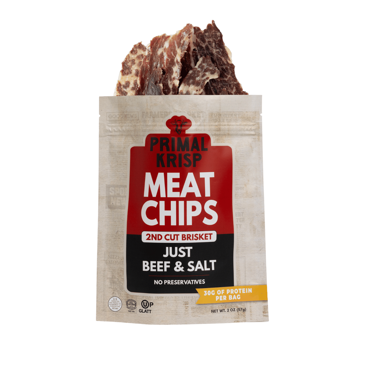 Primal Krisp | Kosher Meat Chips. High Protein. Snack Primal.