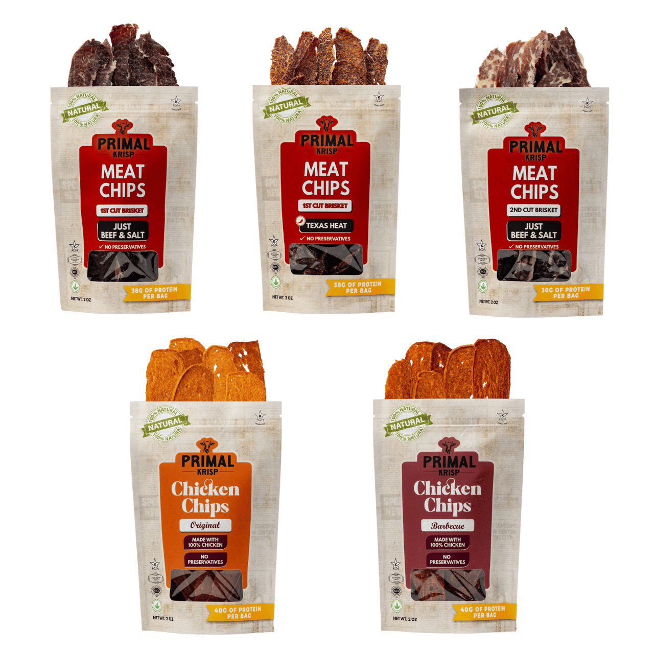 Primal Krisp | Kosher Meat Chips. High Protein. Snack Primal.